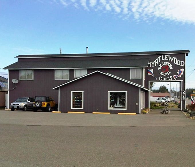 The Wooden Nickel proves you can indeed judge a book by its cover&mdash;this unassuming building houses treasures of myrtlewood craftsmanship that are quintessentially Oregon.