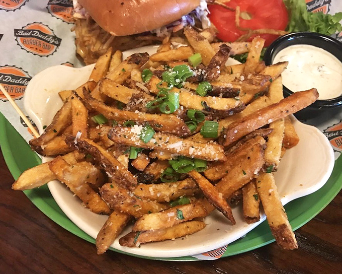 Truffle fries sprinkled with herbs and parmesan—potato sticks that graduated with honors from Flavor University. Fork optional, satisfaction guaranteed.