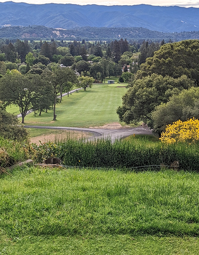 The Ukiah Valley Golf Course unfurls like a green carpet between mountains, where your slice will at least have a spectacular backdrop.