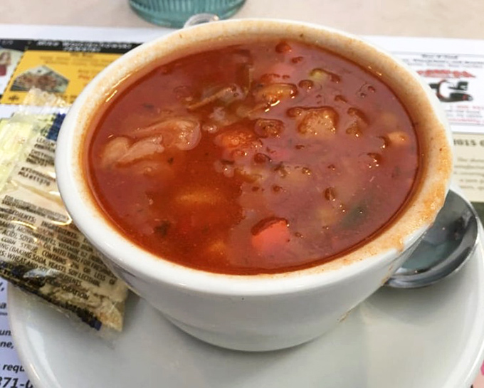Vegetable soup that simmers with homestyle authenticity. Each spoonful tells the story of a kitchen that knows comfort food isn't just about comfort.