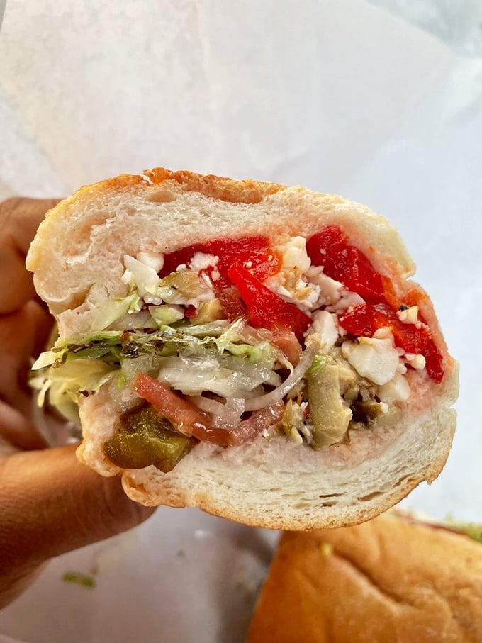 Even the veggie hoagie gets the royal treatment &ndash; proof that vegetables can be more than just what food eats.