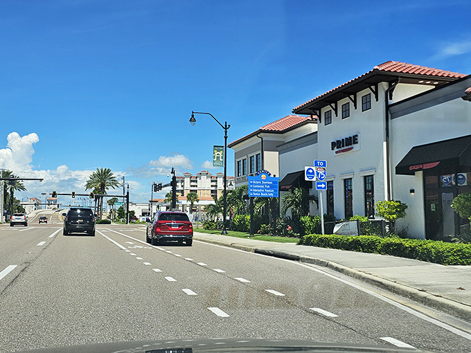 PRIME commands attention from the street, standing like a culinary lighthouse guiding hungry travelers to safe harbor.