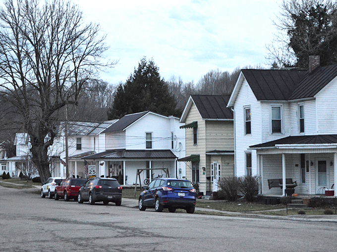 Main Street America lives on in places like this, where neighbors still wave hello.
