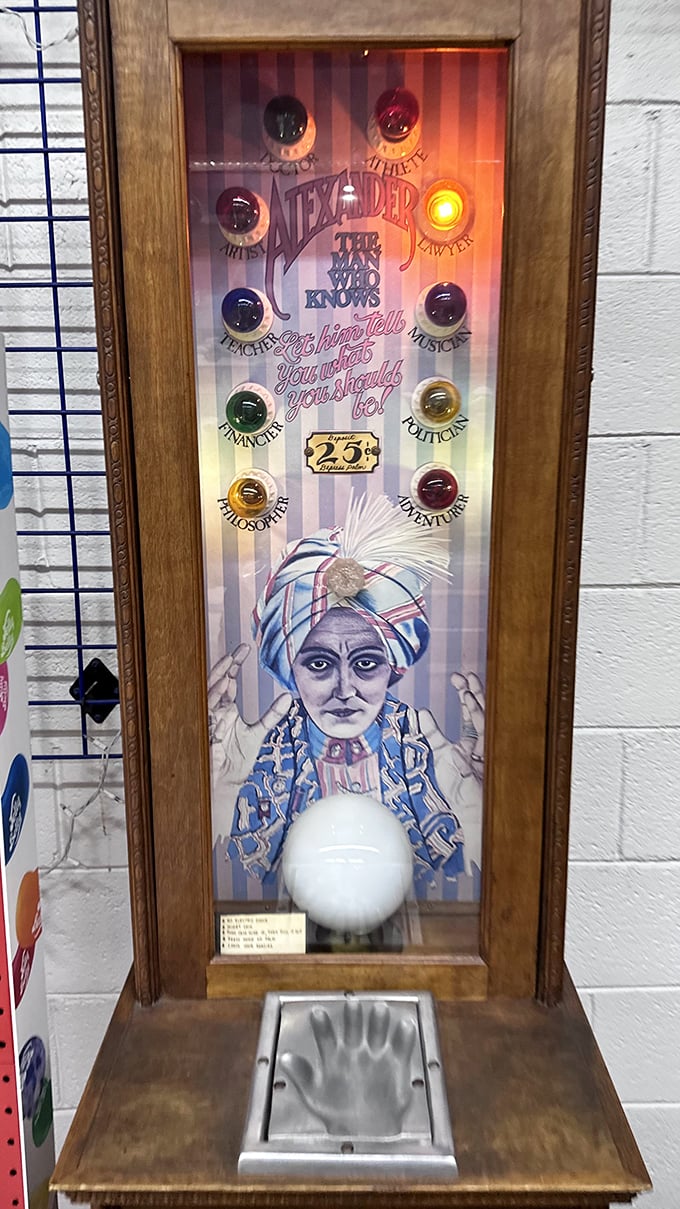 This vintage fortune-telling machine doesn't predict your future so much as guarantee it will include a sugar crash.