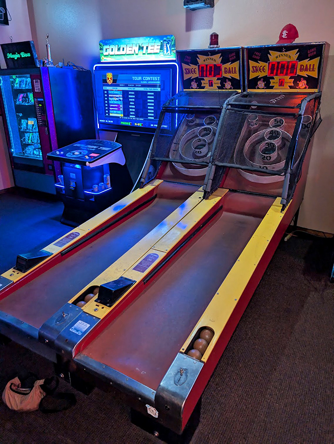 Where adults can be kids again&mdash;the unexpected arcade corner offers post-meal entertainment that doesn't require a smartphone.