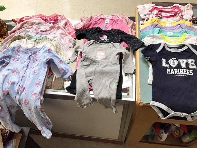 Tiny fashions with big personality! These baby clothes have outgrown their first owners but are ready for new adventures.