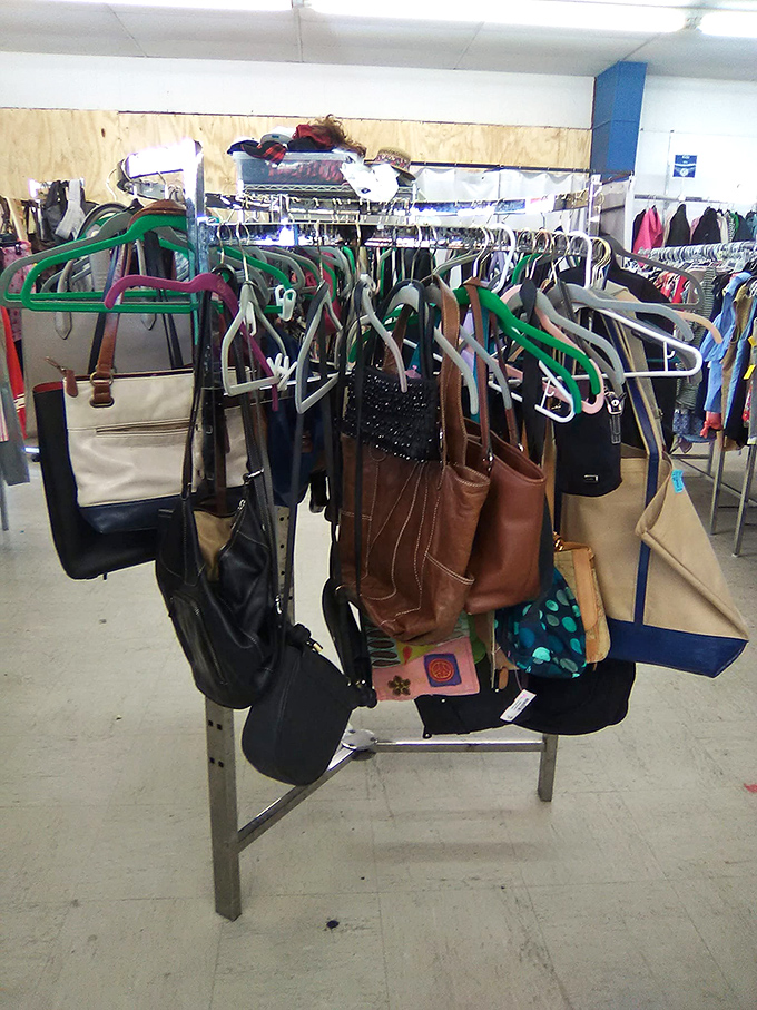 Handbag heaven! Designer look-alikes and genuine leather finds hang like fashionable fruit, ripe for the picking at prices that won't strap your budget.