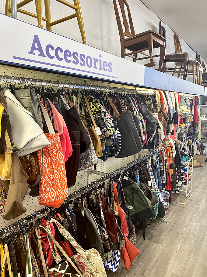 Handbag heaven! This accessories section proves that last season's designer inspirations can become this season's budget-friendly fashion statements.