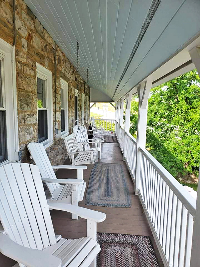 A front porch lined with white rocking chairs&mdash;Pennsylvania's version of meditation. The perfect spot to digest both food and centuries of history.