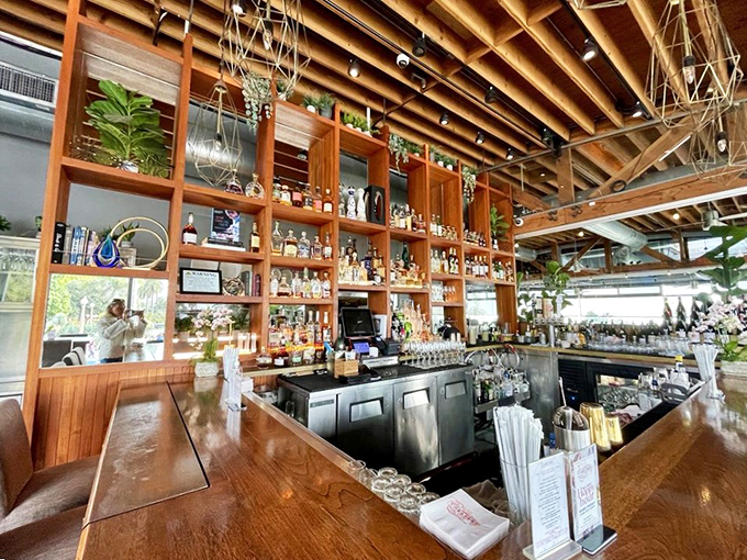 A bar that doesn't just serve drinks&mdash;it showcases bottles like trophies and promises conversations as smooth as its top-shelf spirits.