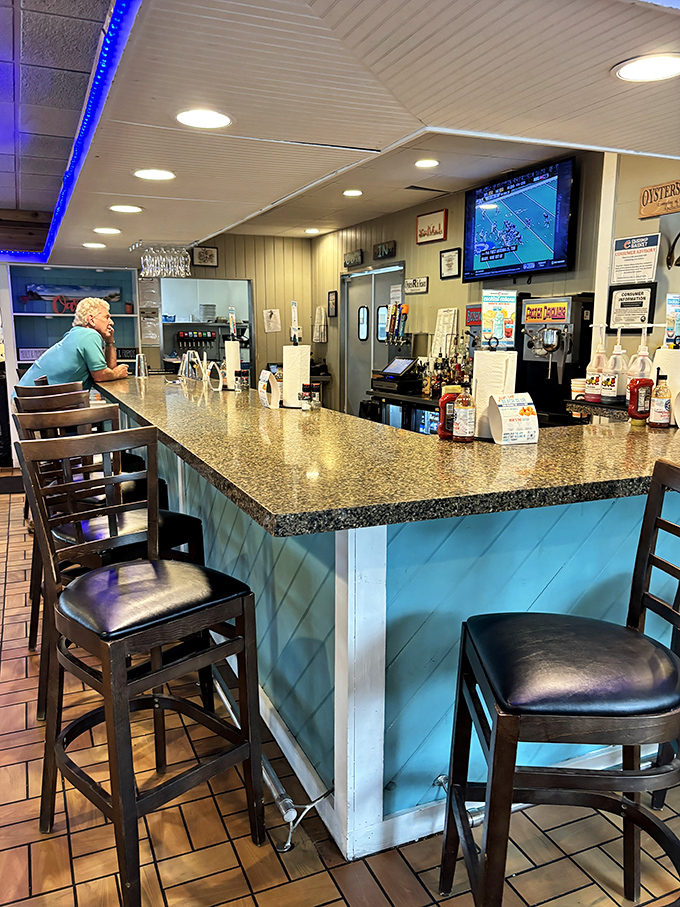 The bar where stories flow as freely as the drinks. One stool, infinite possibilities for making friends with locals.