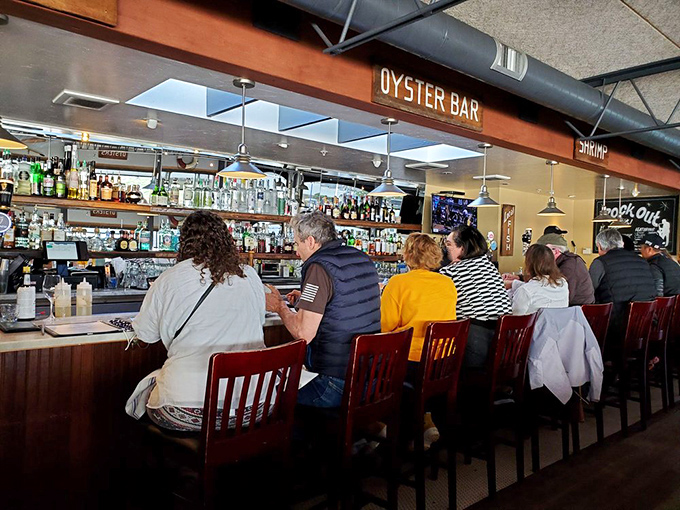 The oyster bar &ndash; where seafood pilgrims gather to worship at the altar of freshly-shucked bivalves and craft spirits.