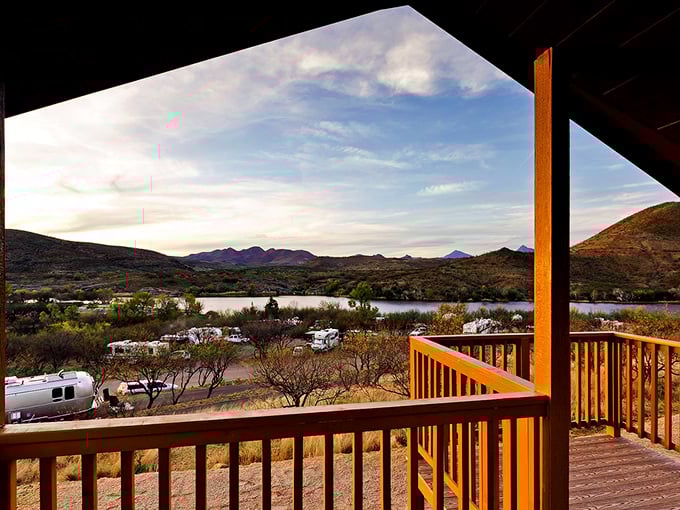 Room with a view? More like campsite with a panorama. Wake up to this vista and you'll forget what day of the week it is.