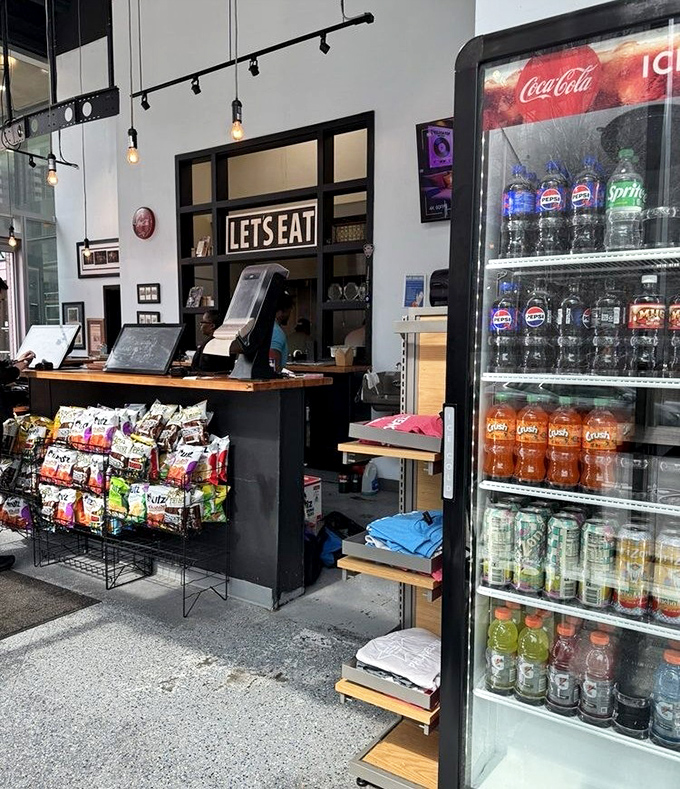 The snack and beverage selection stands ready for those moments when a cheesesteak alone won't quite satisfy your convenience store cravings.