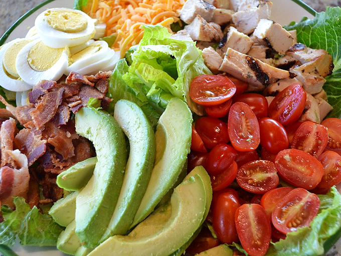 A Cobb salad that refuses to be a boring healthy option. Fresh ingredients arranged with artistic flair&mdash;eating your vegetables never looked so appealing.