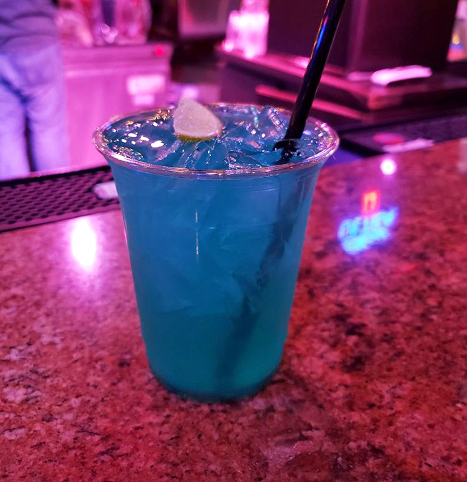 Electric blue and dangerously delicious &ndash; this isn't just a cocktail, it's a liquid postcard from paradise.