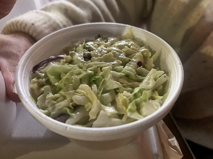 Simple, crisp coleslaw provides the perfect counterpoint to rich, smoky meats. That vinegar tang cuts through the fat like a well-timed joke.