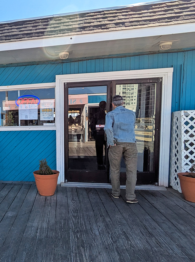 The look of pure contentment that comes from discovering Virginia's best-kept seafood secret firsthand.