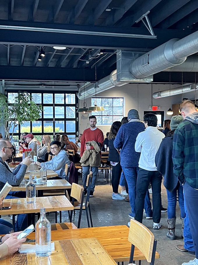 The line forms for a reason&mdash;these patrons aren't just waiting for coffee, they're queuing for an experience worth writing home about.