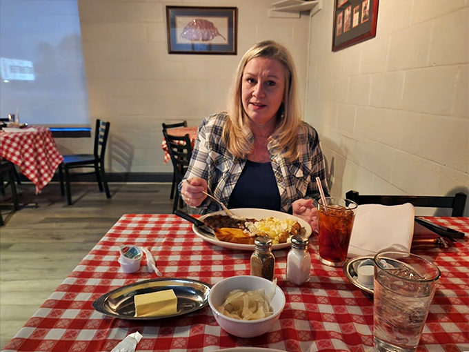 The look of pure contentment&mdash;when your plate holds the kind of steak that makes conversation unnecessary and joy inevitable.