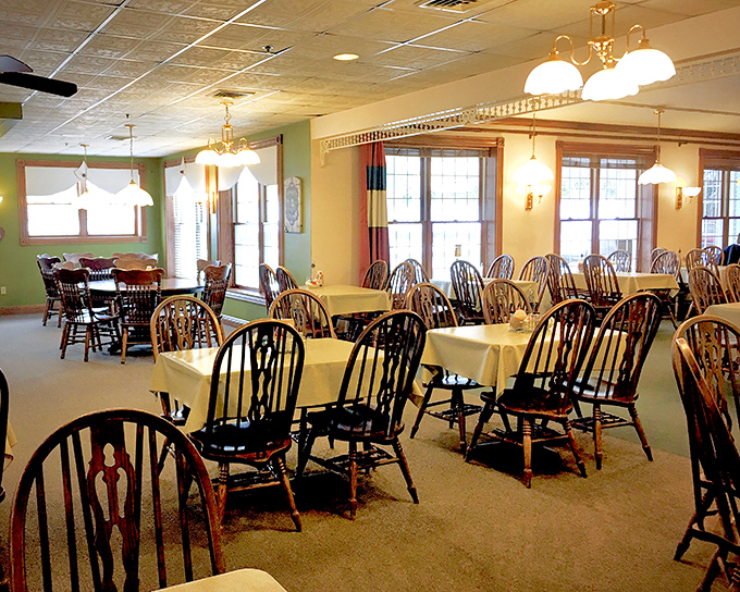 A dining room that whispers rather than shouts, "Take your time, enjoy your company, the food will be worth the wait."