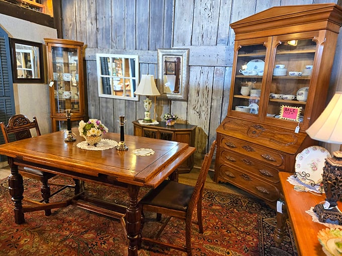 This dining set has hosted countless family meals and celebrations&mdash;the scratches and patina are just evidence of lives well-lived.