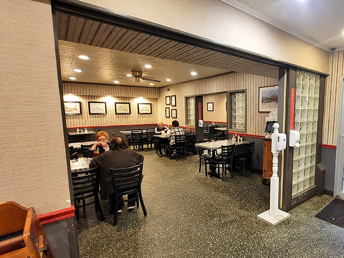 The dining room extension offers a quieter alternative while maintaining that unmistakable diner charm that keeps locals coming back.