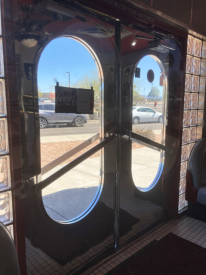 Those iconic double doors with their perfect circular windows frame the entrance to your next favorite meal.