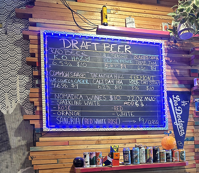 The drink menu glows with possibilities, from craft beers to sangria. Decision paralysis has never been more delicious.