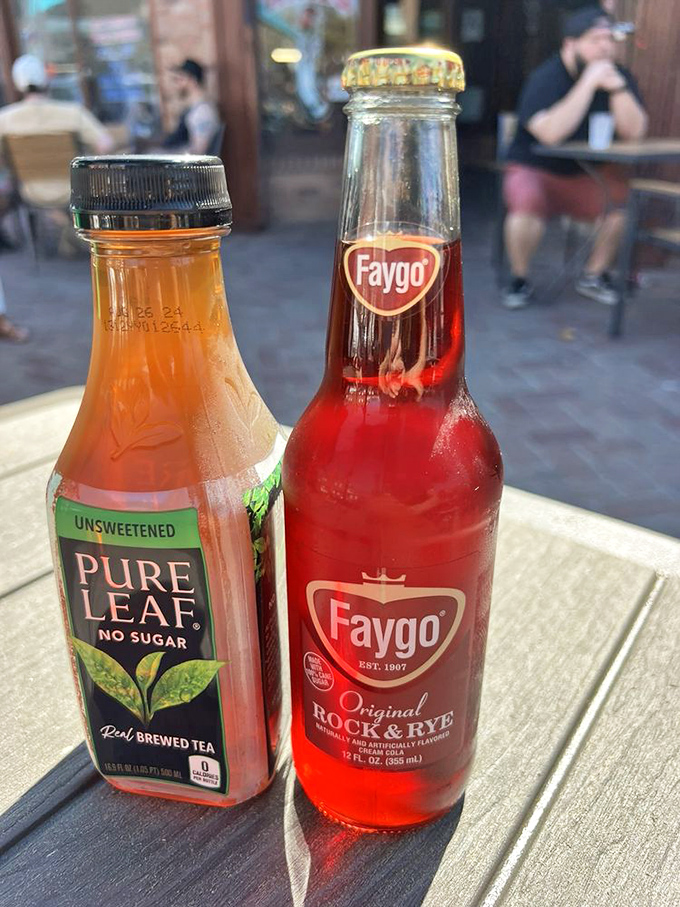 Faygo Rock & Rye meets Pure Leaf Tea&mdash;the Detroit-San Diego cultural exchange program in beverage form. Condensation promises refreshment on a sunny day.