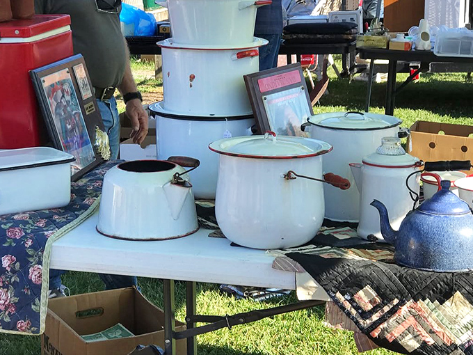 Enamelware with the perfect amount of wear tells stories of Pennsylvania farmhouse kitchens and Sunday suppers that stretched long into the evening.