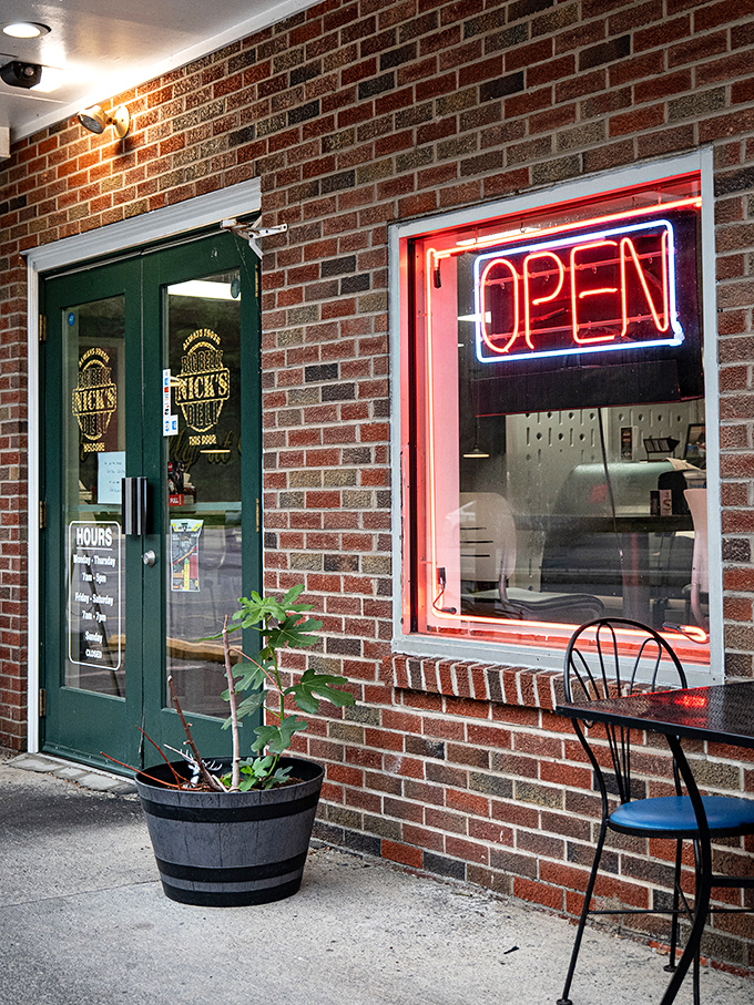 The neon "OPEN" sign&mdash;three words that never looked so inviting. A beacon of hope for the hungry traveler on Route 611. 