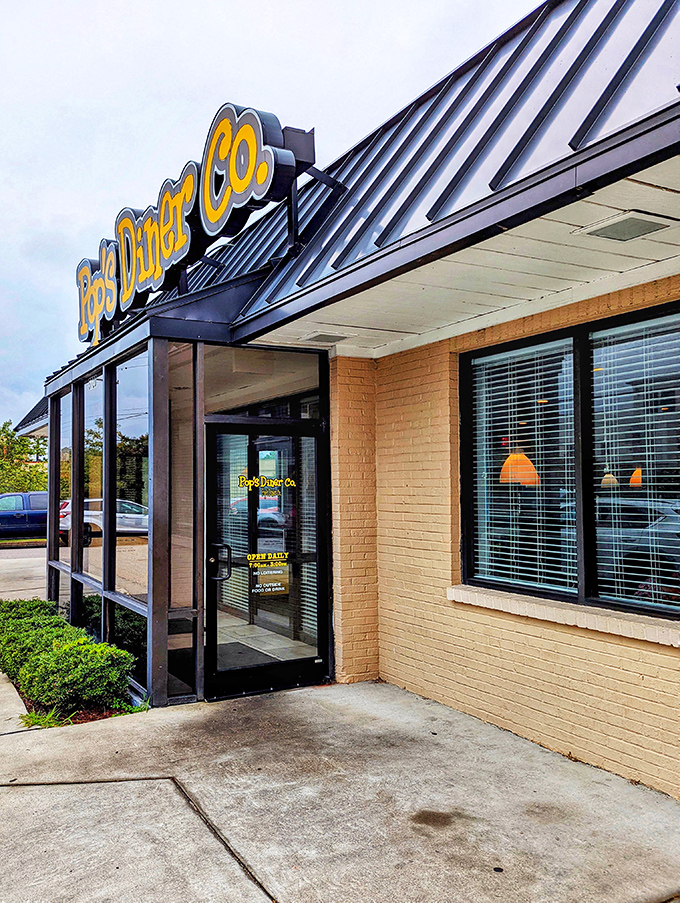 The entrance beckons with its clean lines and bright signage. Like a portal to a more delicious dimension.