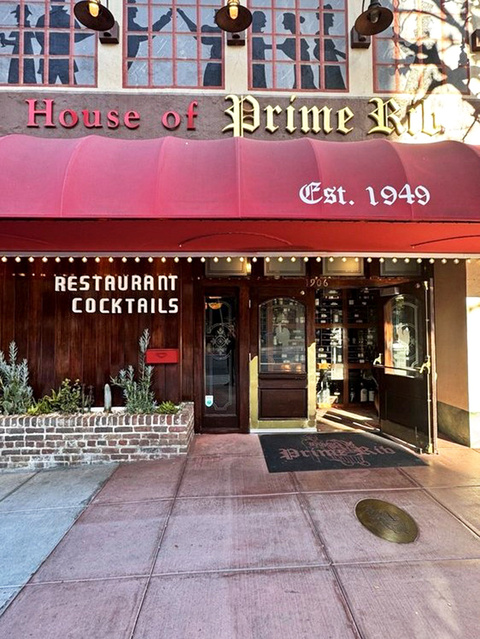 This unassuming entrance on Van Ness Avenue hides one of America's greatest prime rib temples within.