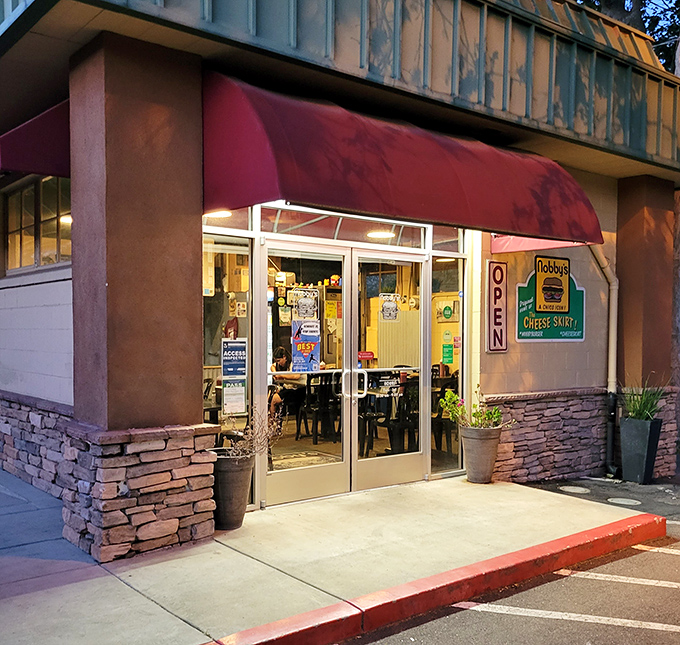 The gateway to burger paradise. Those glass doors might as well have a sign reading "Abandon diets, all ye who enter here."
