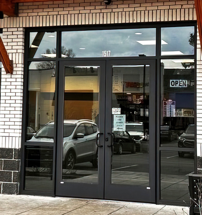 The entrance to flavor town isn't flashy&mdash;just clean glass doors with the address clearly marked. No pretense, just good eating ahead.