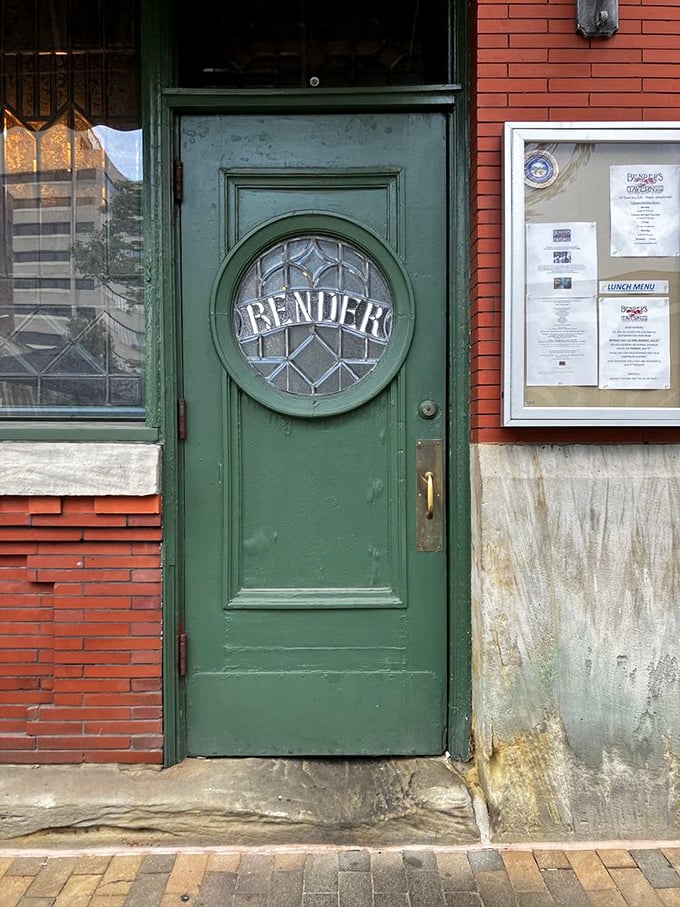 The green door with its etched glass window doesn't just mark an entrance&mdash;it's a portal to a time when dining was an event and restaurants were institutions. 