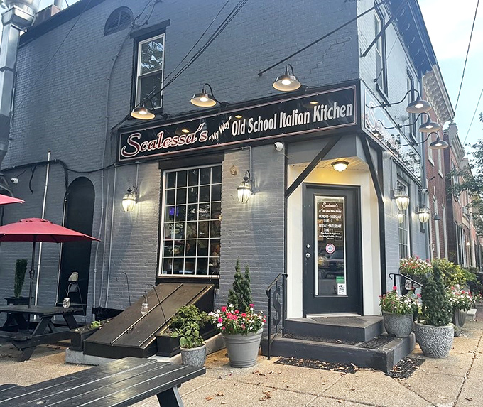 The entrance says "neighborhood joint," but the food inside screams "destination restaurant." Those potted plants are just the opening act.