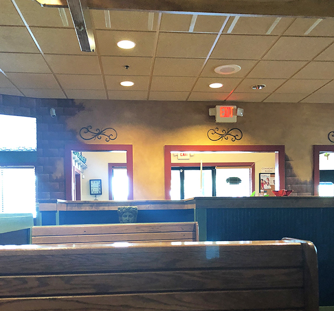 The diner's interior layout offers both privacy and community – the perfect balance for enjoying your breakfast feast.