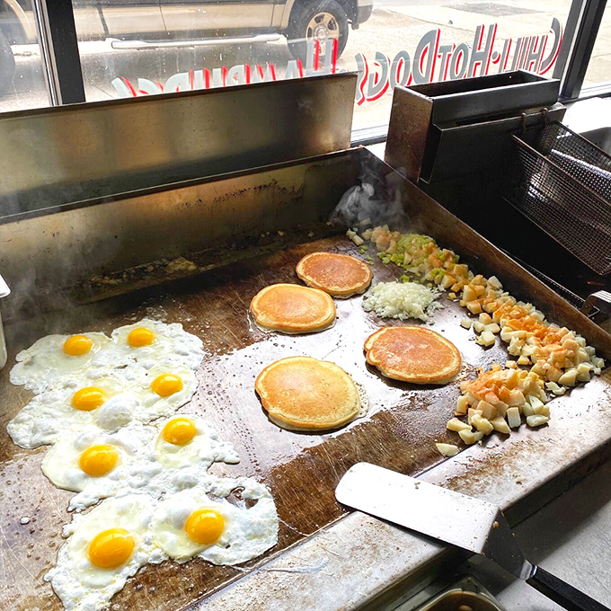 The flat-top grill&mdash;where breakfast dreams come true and pancakes achieve that perfect golden-brown hue that Instagram filters try to replicate.