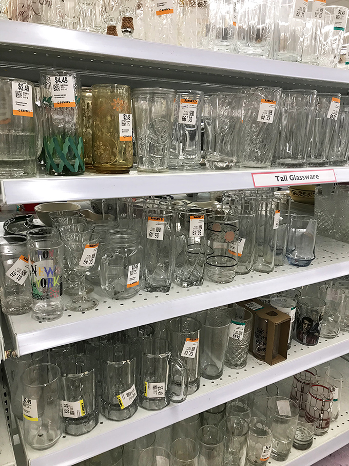 Crystal, glass, and memories by the shelf-full. These vessels once held celebrations and could host many more in your home.