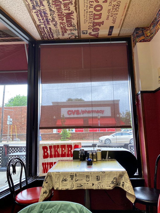 Another angle reveals more vintage charm, proving this place has character in every single corner and crevice.