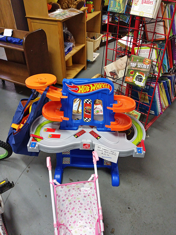Hot Wheels heaven for little racers! Childhood joy doesn't need to be brand new to create brand new memories.