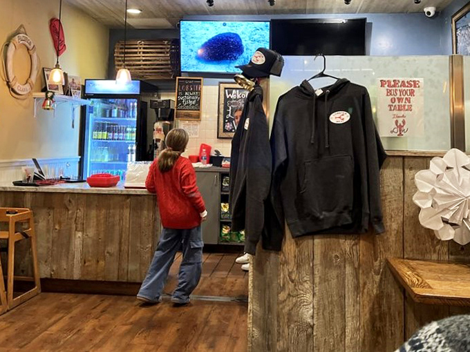 Merchandise for those who want to take the experience home. Though sadly, the hoodie doesn't come with a lobster roll in the pocket.
