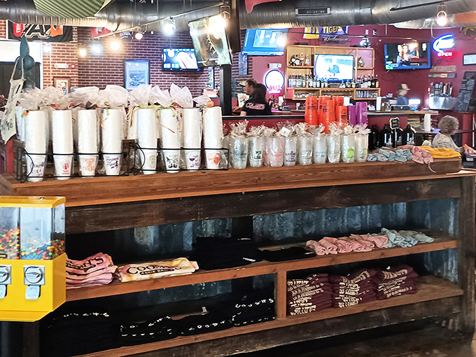 Coosh's merchandise corner: where you can take home a souvenir that won't disappear as quickly as that &eacute;touff&eacute;e did.