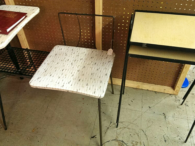 Mid-century minimalism meets affordability. These wire-frame chairs would cost a fortune at those trendy boutiques downtown.