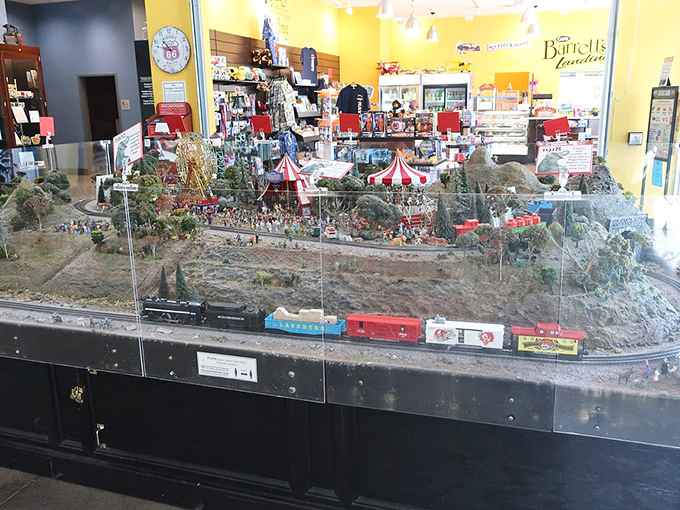 This miniature world of trains and towns captures the magic of railroading in perfect, painstaking detail that would make any model-maker weep.