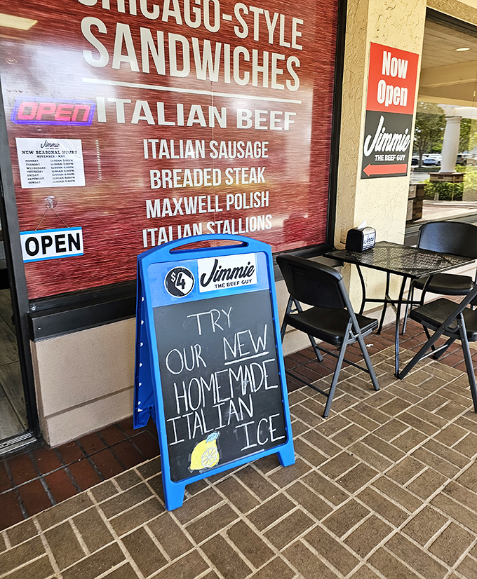 "Try our new homemade Italian ice" &ndash; because after a sandwich this good, you deserve a cool, sweet finale to the experience.