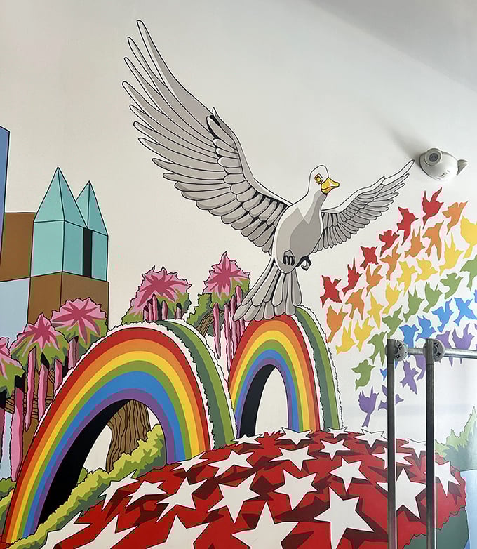 Vibrant wall art that reminds you this isn't just shopping&mdash;it's supporting a mission with every purchase.