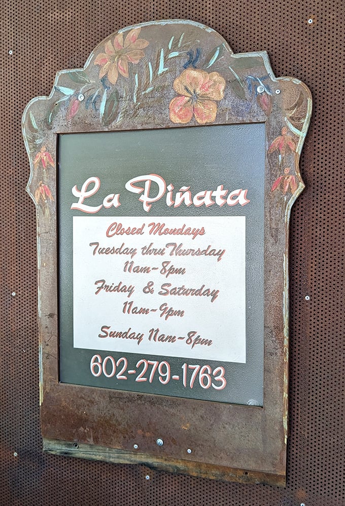 Those operating hours posted clearly show this neighborhood gem knows exactly when locals need their chimichanga fix most.